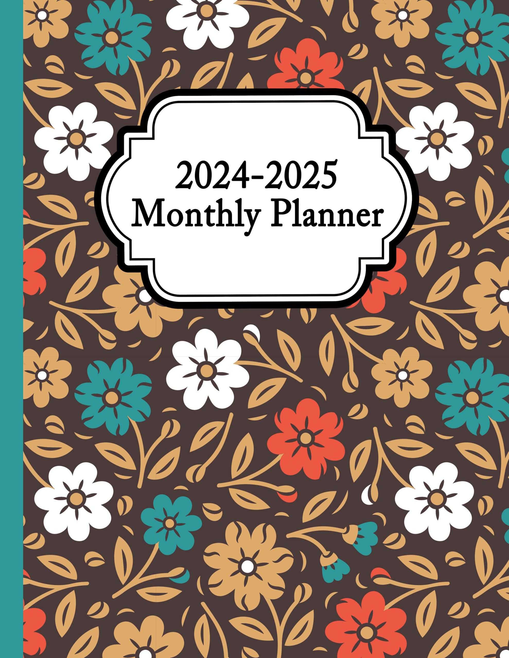 Two-Year Planner (January 2024 through December 2025) - Brown Floral ...