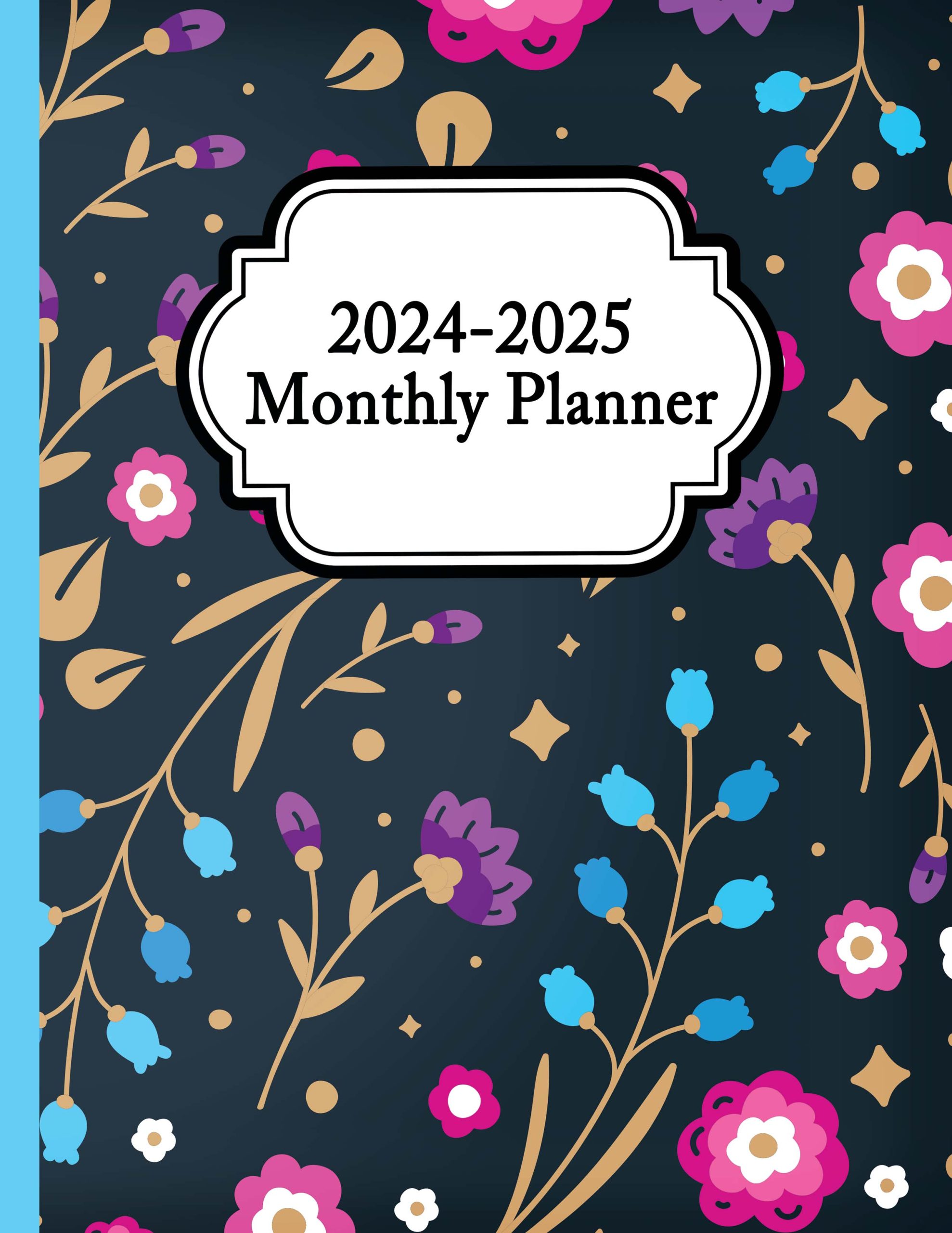 Two-Year Planner (January 2024 through December 2025) - Navy Floral ...