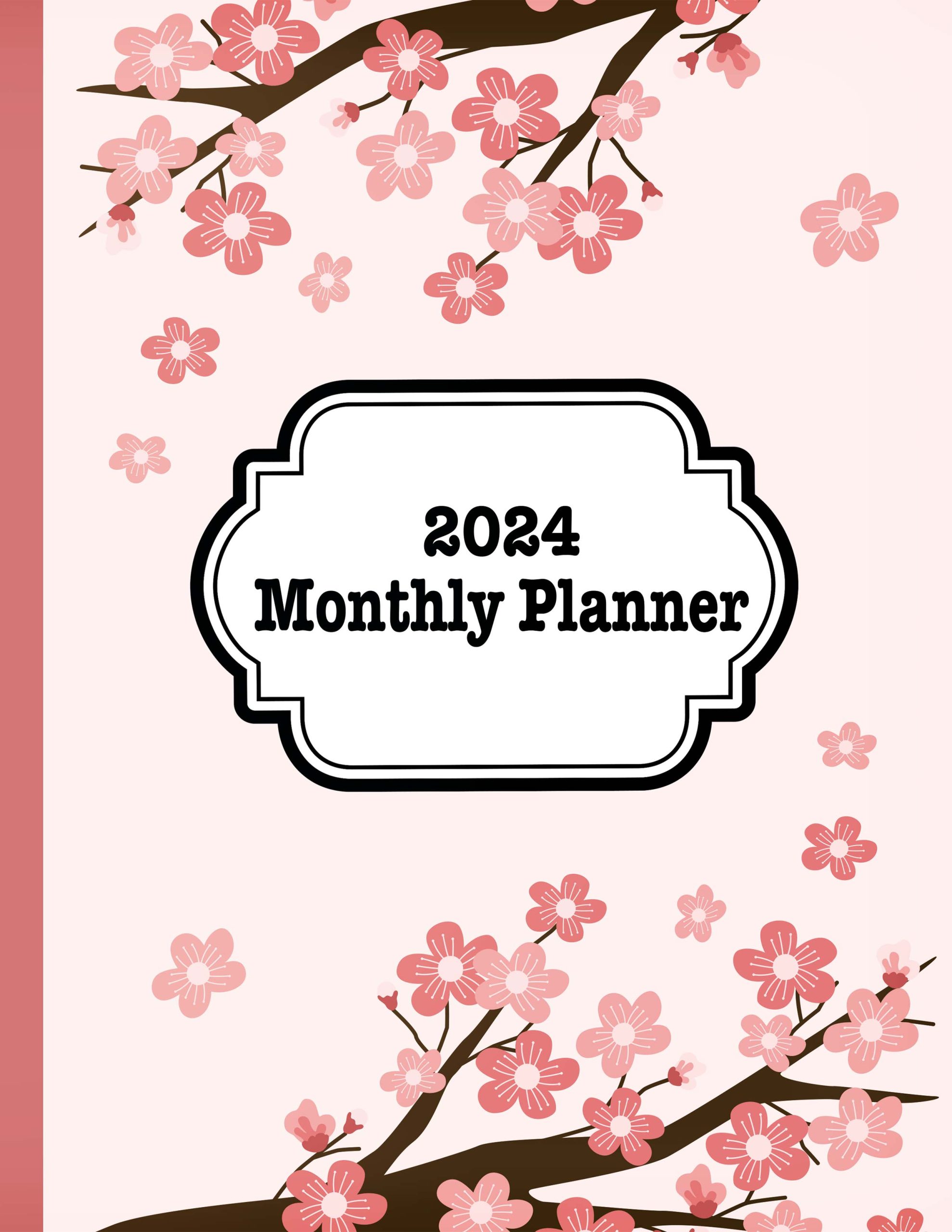 One-Year Planner (January 2024 through December 2024) - Cherry Blossom ...