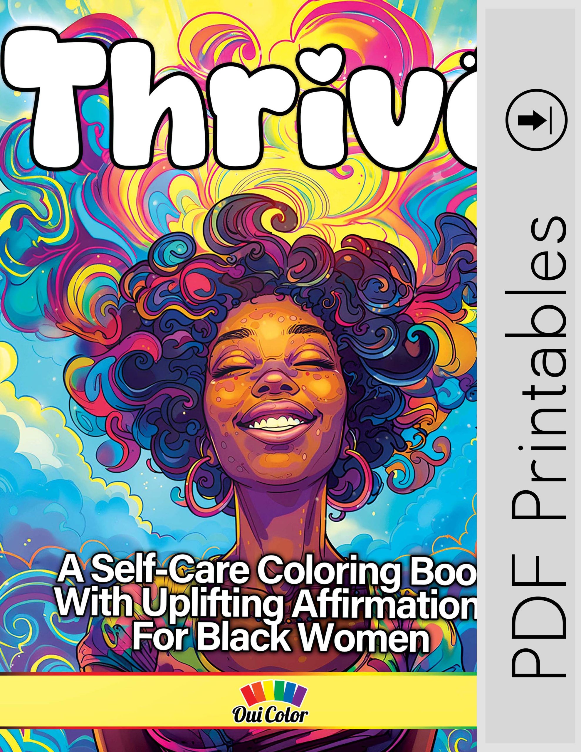 Thrive: Self-Care Coloring Book With Uplifting Affirmations For Black ...