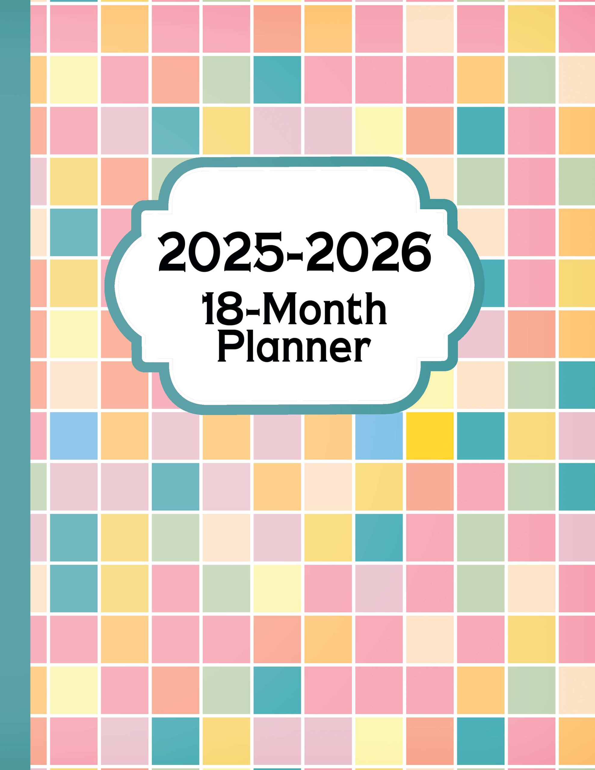 18-month Monthly Planner (January 2025 through June 2026) - Pastel ...